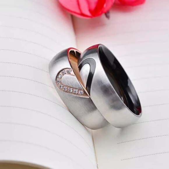 Jewelry | 2pcs Forever Love Heart Couple Rings | Poshmark